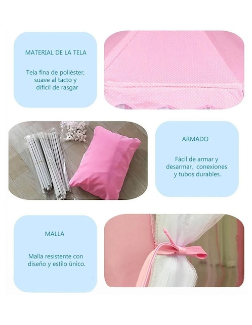 Castillo Princesa Armable rosa Little Monkey 5