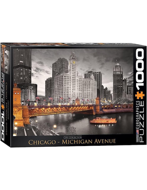Rompecabezas Eurographics 1000 piezas Calle Michigan Chicago 1