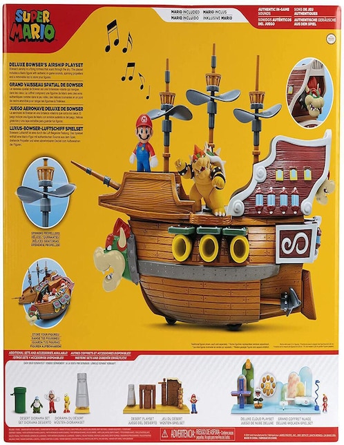 Barco Jakks Pacific juguete barco super mario bowser airship con sonido ...