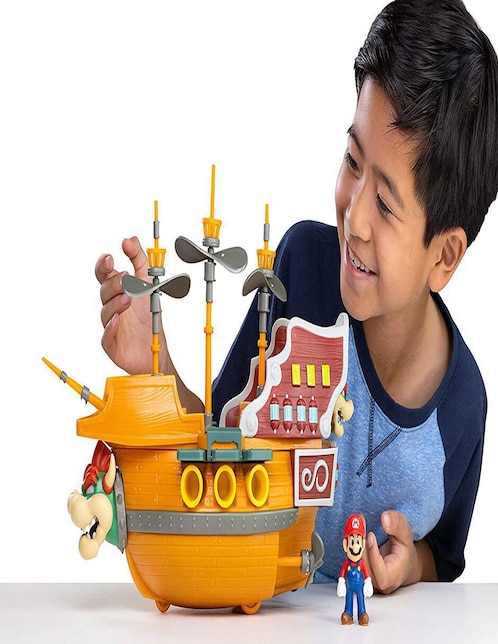 Barco Jakks Pacific juguete barco super mario bowser airship con sonido ...