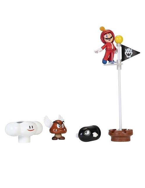 Diorama Super Mario Gomba, Mario y Bullet Bill collectors Jakks Pacific 1
