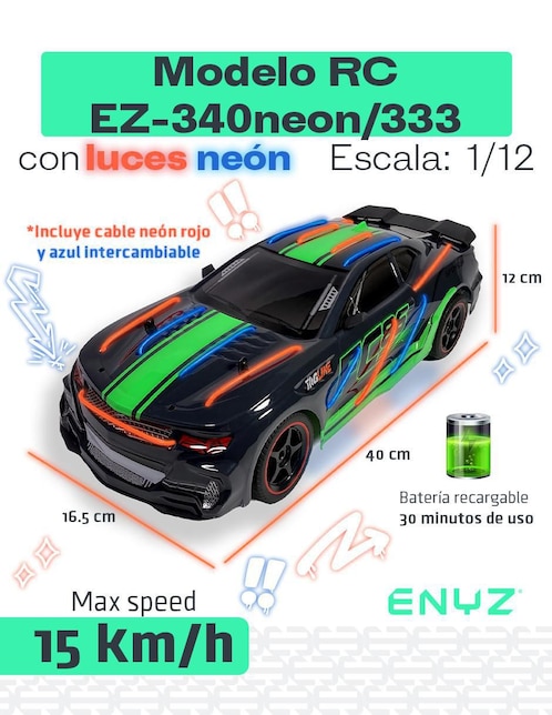 Automóvil deportivo Eniz neon racing car 7