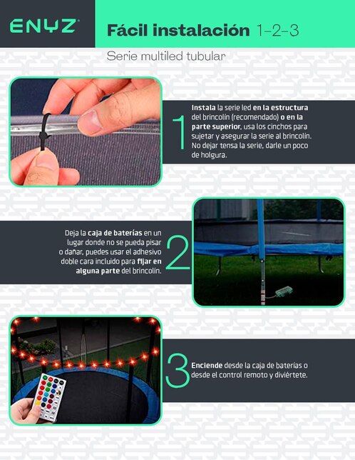 Trampolín Eniz Con Luces LED 7