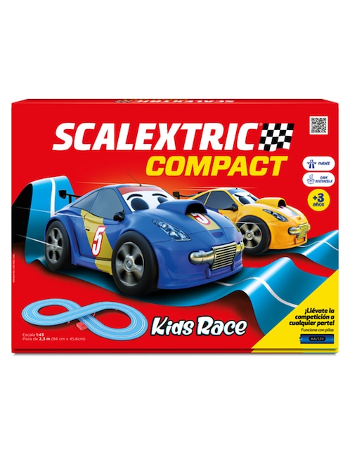 Set pista y automóviles Scalextric kids race 1