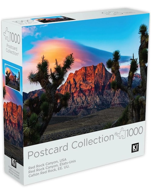 Rompecabezas Paisaje Red Rock cañon usa postcard Collection Ki Puzzles 1000 piezas 1