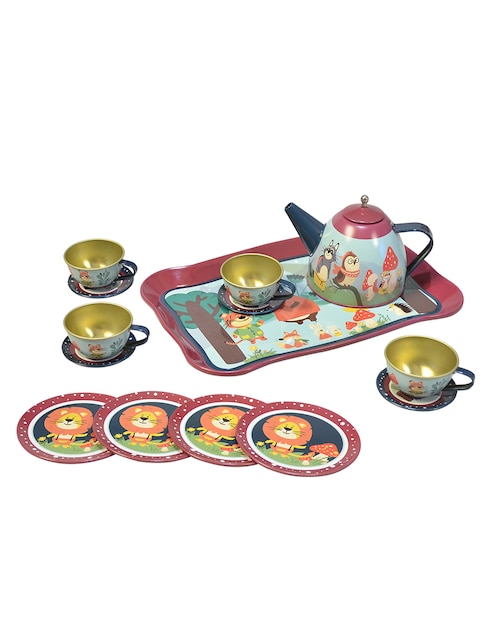 Set de fiesta de té animales del bosque Toy Town juego de rol para niños 1