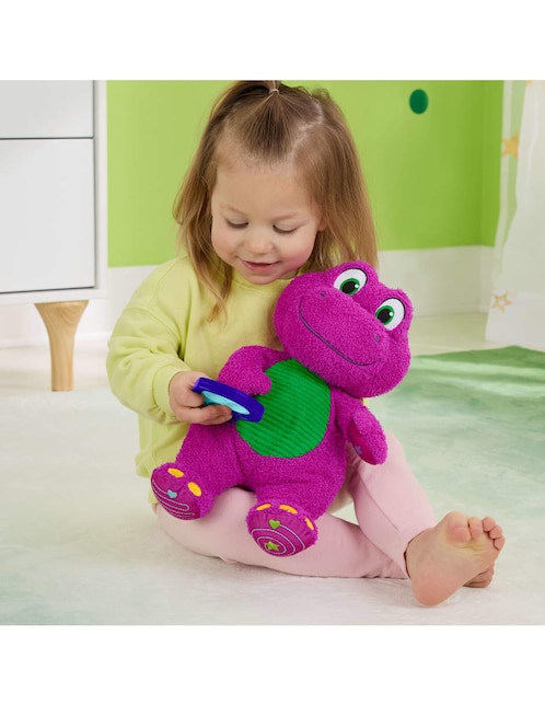 Peluche de Barney dinosaurio Mattel sensorial de 33 cm 7