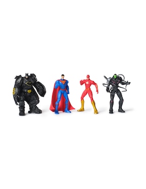 Set figuras acción articuladas DC Metal Force Brainiac, Batman, Superman y The Flash Dc Comics