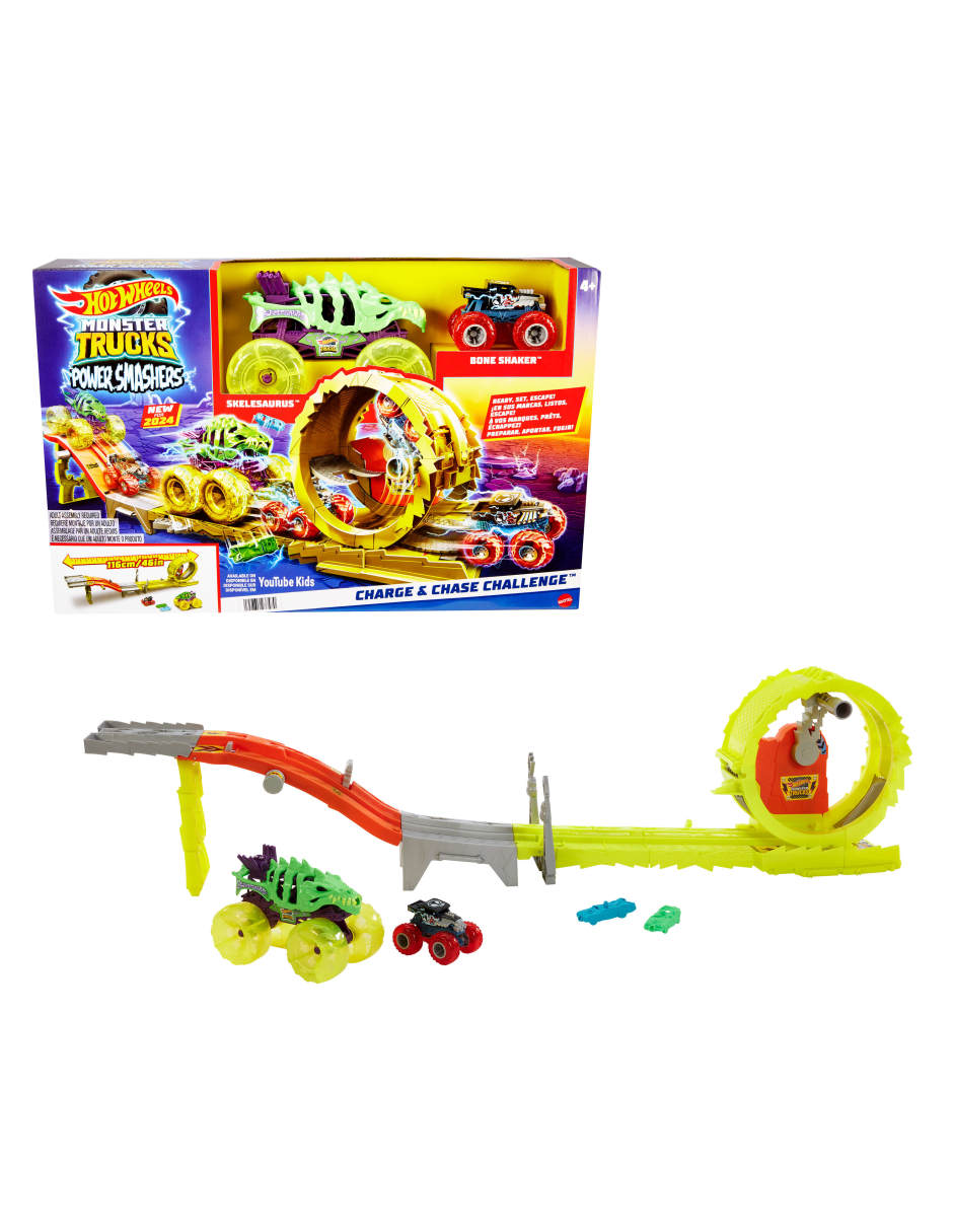 Pista armable Hot Wheels Power Smashers Monster Trucks